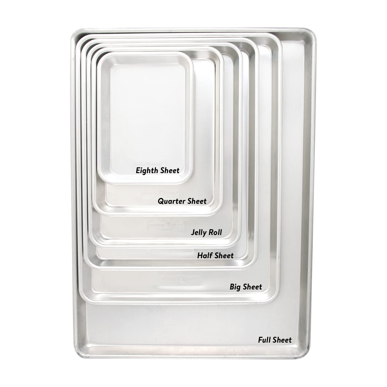 Nordic Ware Aluminum Full Size Sheet Pan 26 x 18 inches for commercial oven use, Full Sheet, 2-Pack (For Commercial Oven Use., Not for standard home ovens)