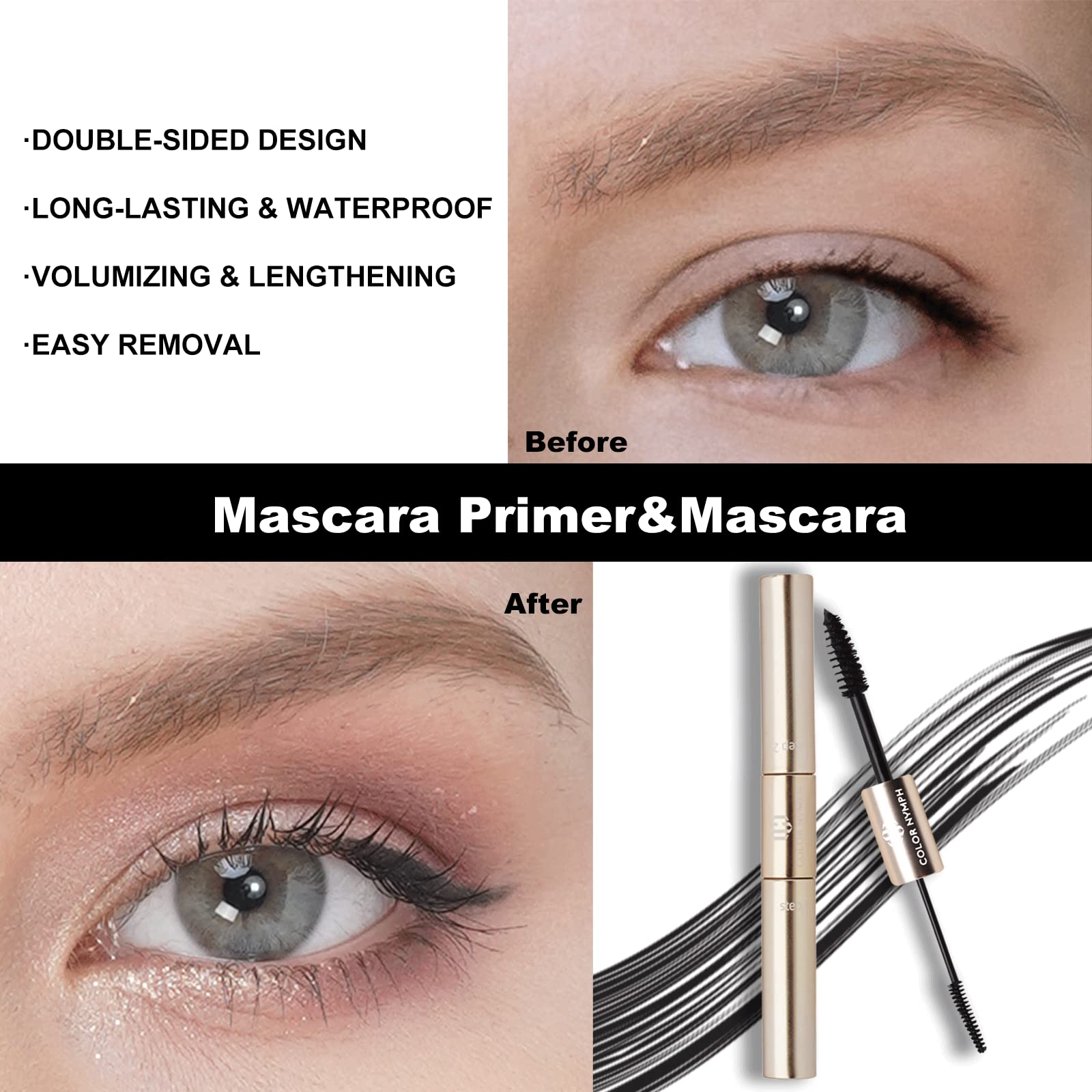 Travel Makeup Kit Eyeshadow Make up Set, All in One Makeup Kit for Beginners Included Eyeshadow Palette, Mascara, Eyeliner Pencil, Eyebrow Pencil