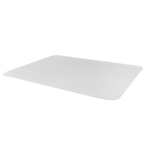 Kcelarec Office Chair Mat for Carpet,Computer Desk Chair Mat with Nail– Easy Glide Rolling Plastic Floor Mat for Office Chair on Carpet for Work, Home, Gaming (Style 2-35.43 x 47.24 x 0.08)