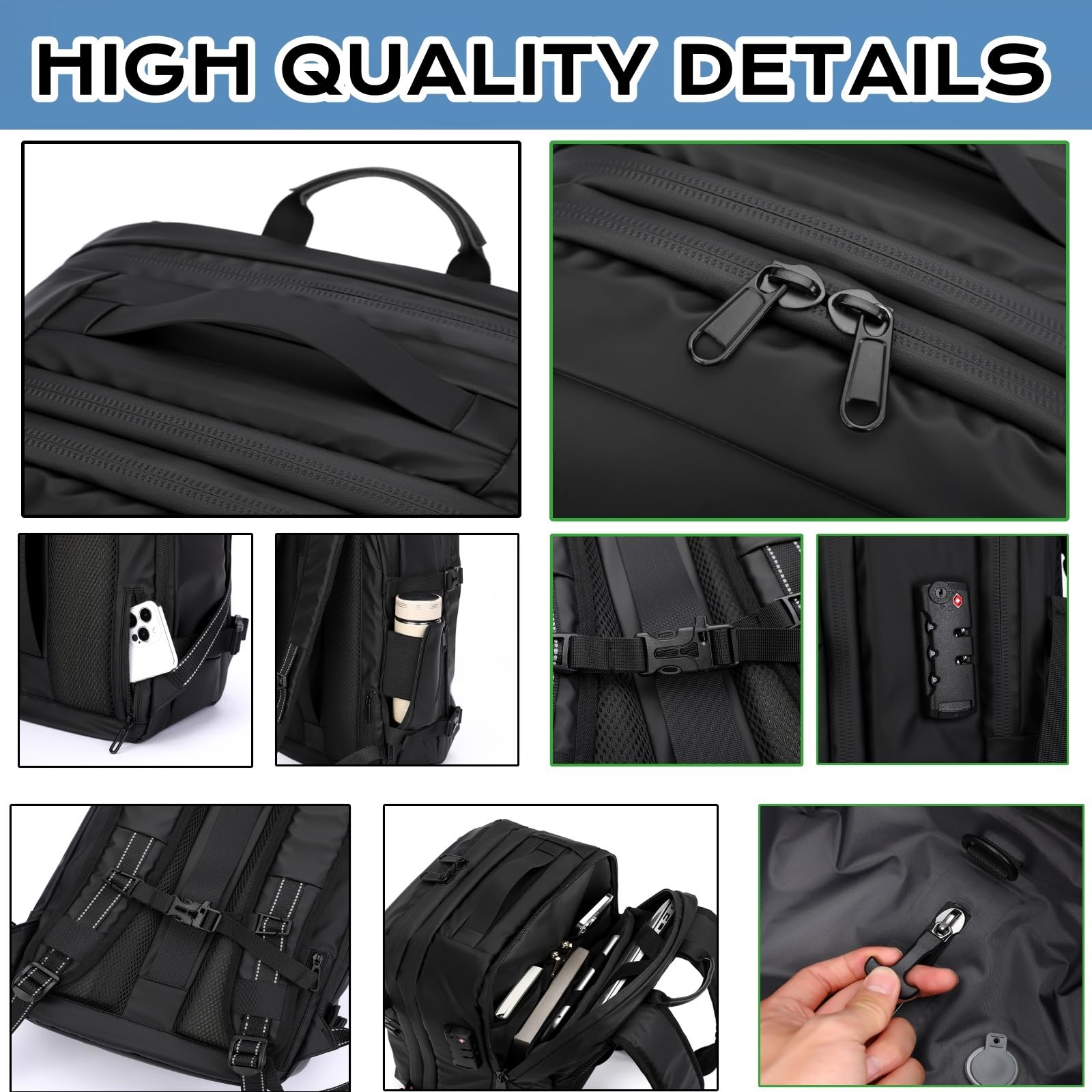 Vacpack Backpack,2025 New 60L Expandable Vacuum Compression Bag with Electric Vacuum Pump, Water Resistant and Anti Theft, Space Saver Bags for Travel Camping(With Air Pump)