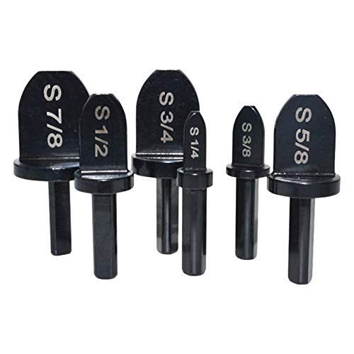 Swaging Tool Drill Bits, 6pcs Manual Copper Pipe Swaging Tool Drill Bit Set Portable Bearing Steel Repairing Set Include 7/8'', 3/4'', 5/8'', 1/2'', 3/8'', 1/4'' Bits
