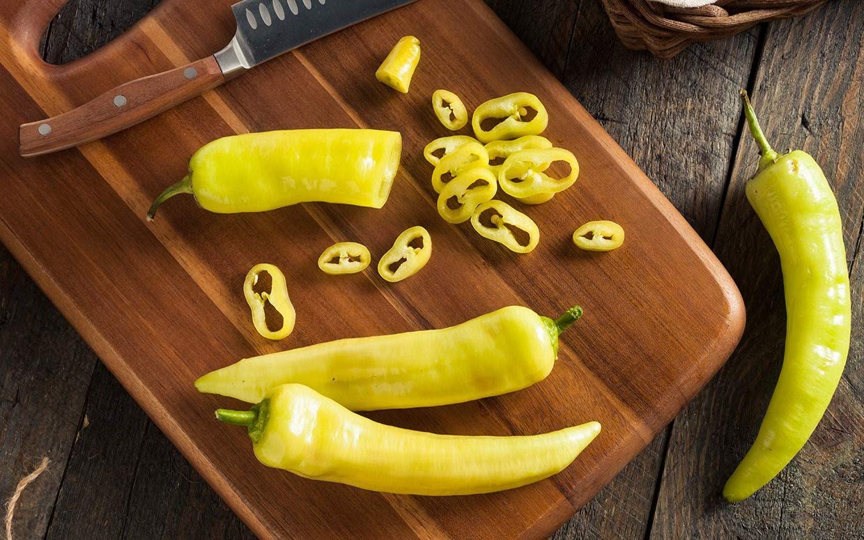 Sweet Banana Pepper Seeds,25 Count "COOL BEANS N SPROUTS" Brand. Heirloom. Non-GMO. Home Gardening.