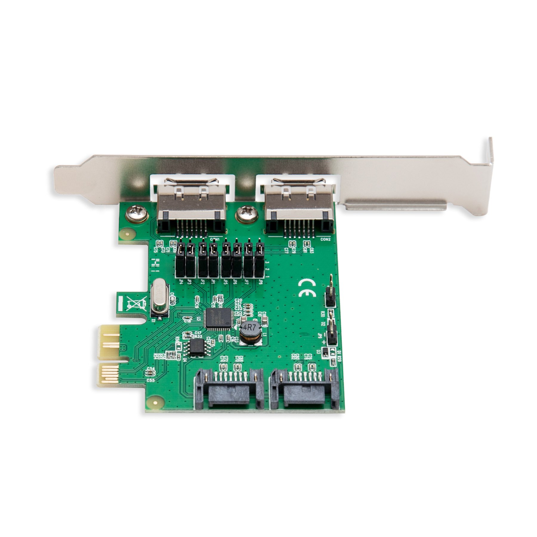 I/O Crest 2 Port eSATA III or 2 Port SATA III Non-RAID PCIe 2.0 x1 Hard Drive Controller Card Asmedia ASM1601 Chipset SD-PEX40049
