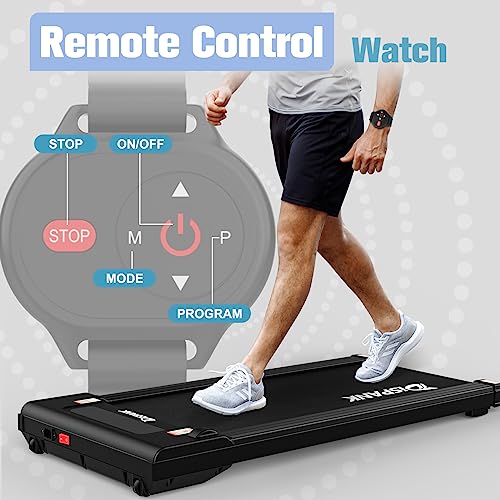 Under Desk Treadmill DISPANK 2 in 1 Walking Pad, Walking Treadmill for Home and Office, Small Treadmill Installation-Free with Remote Control and Large LED Dispaly for Jogging and Running