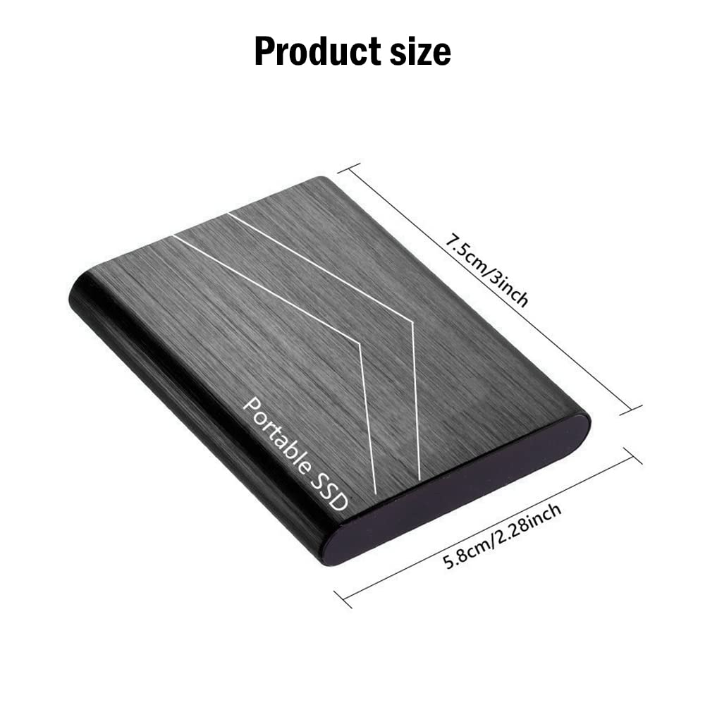 SaiDian 1Pcs Portable SSD Hard Drive Disk USB 3.1 16TB High Speed Solid State Mobile External