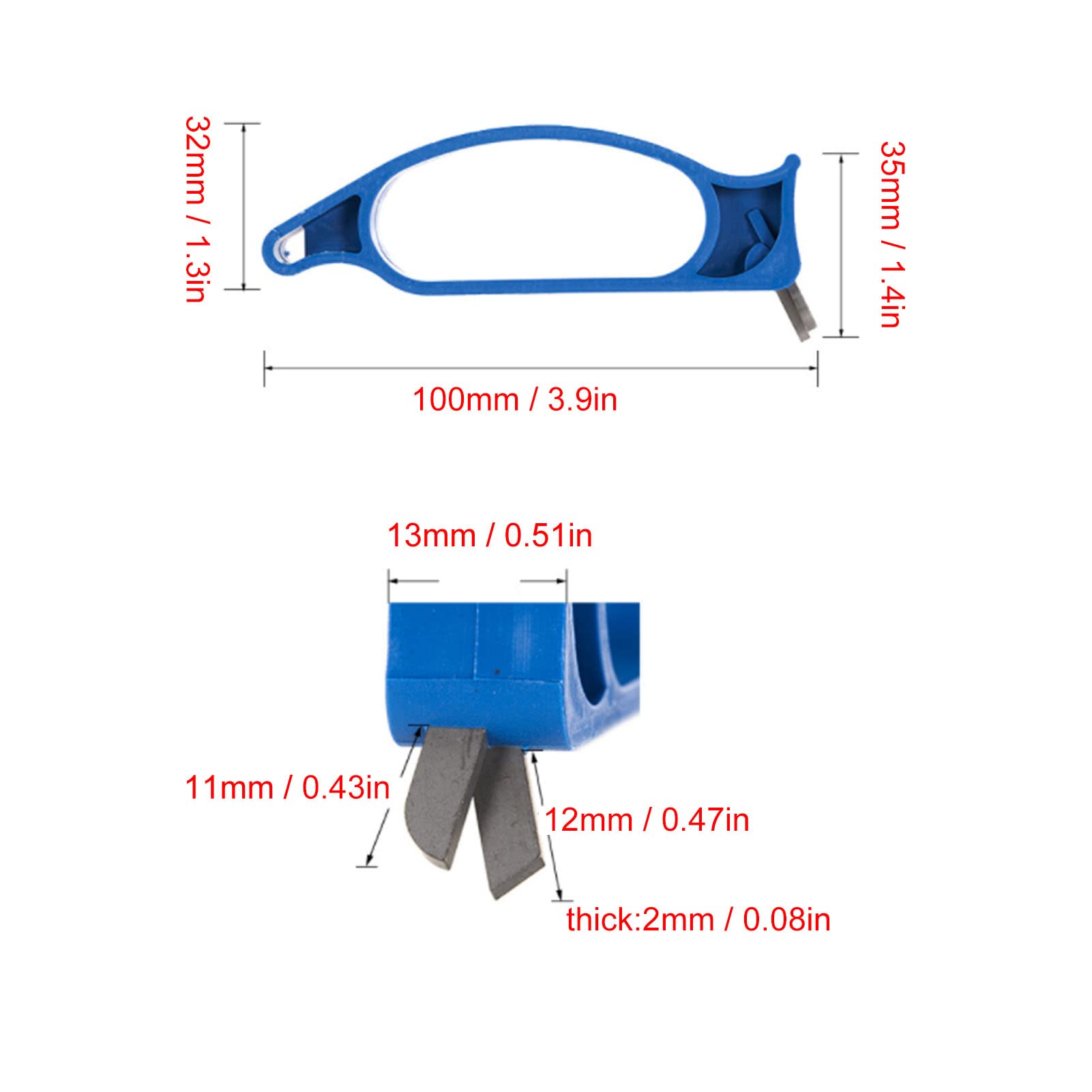 Jiawu Auger Blade Sharpener, Universal Auger Tool Sharpener ABS Handle Portable Easy Operate for Ice Fishing Accessories