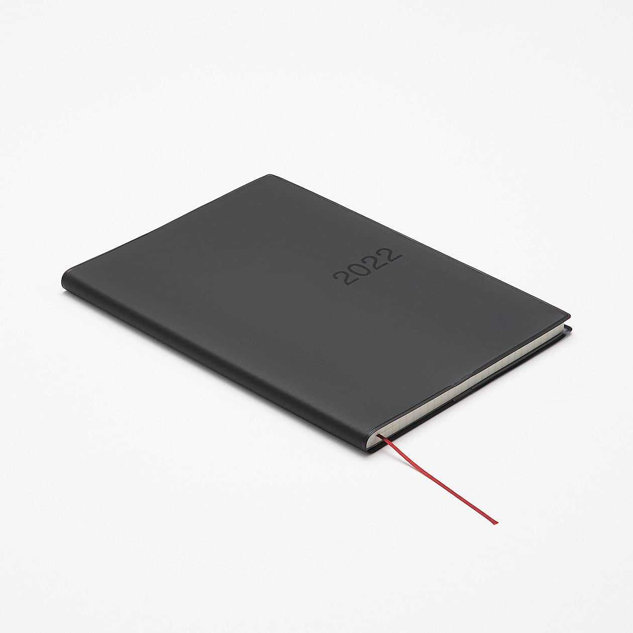 MUJI Monthly/Weekly Schedule Book 2022 A5 Size Dark Gray Beginning December 2021 Polyvinyl Chloride Cover Planner Scheduler