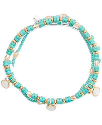 Lucky Brand Turquoise Stretch Beaded Bracelet