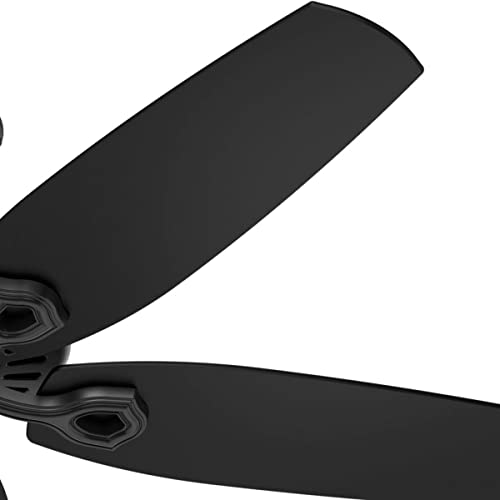 Hunter Fan Company 53294 Builder Elite Versatile Indoor/Outdoor 52 Inch Ceiling Fan without Light Fixture, Matte Black, 52"