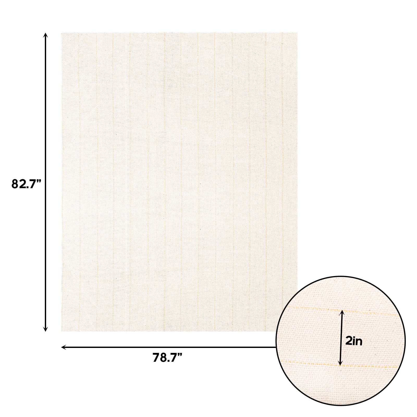 Yarlung Primary Tufting Cloth for Rug Tufting, 83" x 79" Large Overlocking Monks Cloth with Marked Lines, Rug Backing Fabric for Cut/Loop Pile Tufting Gun, Punch Needle