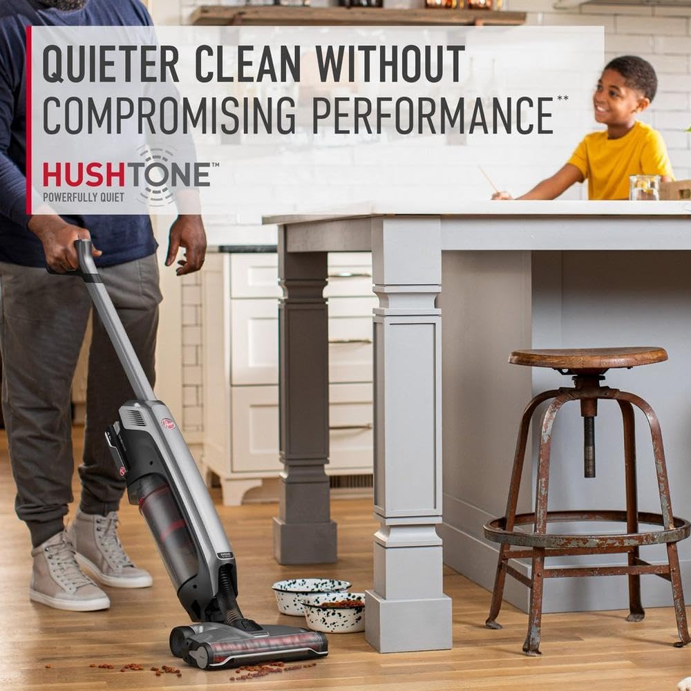 Hoover ONEPWR Evolve Pet Elite Cordless Upright Vacuum Cleaner, for Carpet and Hard Floor, Portable and Lightweight, Superior Suction with Tangle Guard Brush Roll, BH53801V, Black