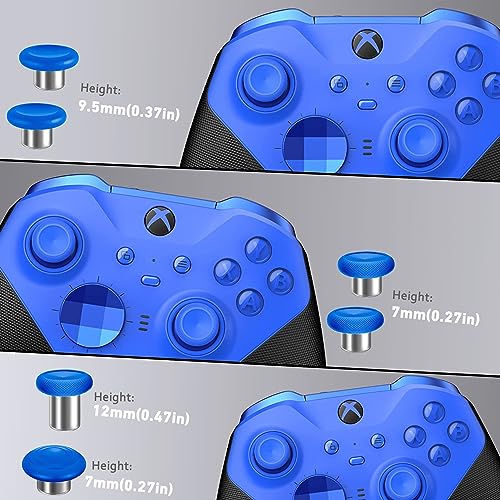 Sedicoca Complete Component Pack for Xbox Elite Wireless Controller Series 2 ,Includes 1 Carrying Case 1 Dock, 4 Paddles, 2 DPads,6 Thumbsticks,1Tool, for Xbox One Elite Series 2 Core Replacement Parts(blue )