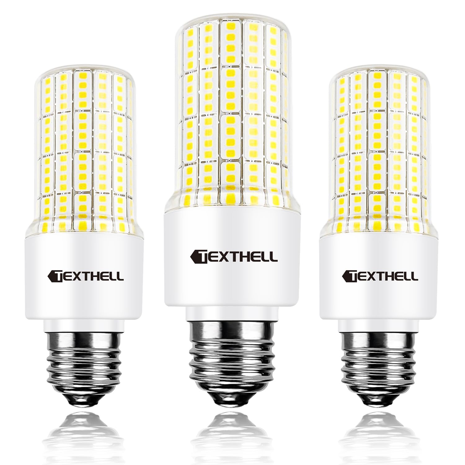 TEXTHELL Led Light Bulb Equivalent 250w 3750 Lumen 5000K Cool Daylight White 30W Non-dimmable Waterproof Corn Bulb E26/E27 Medium Base for Outdoor Indoor Garage Workshop Backyard Pack of 3