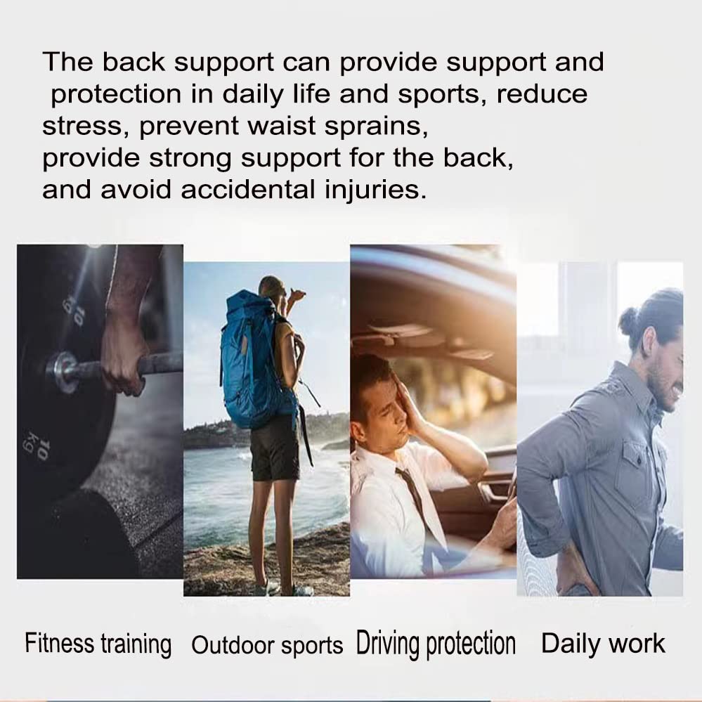 Lumbar Back Support Belt for Men and Women, Back Braces for Lower Back Pain Relief while Sleeping, Working, Walking, Exercising, Adjustable Straps for Injury, Herniated Disc, Sciatica, Scoliosis