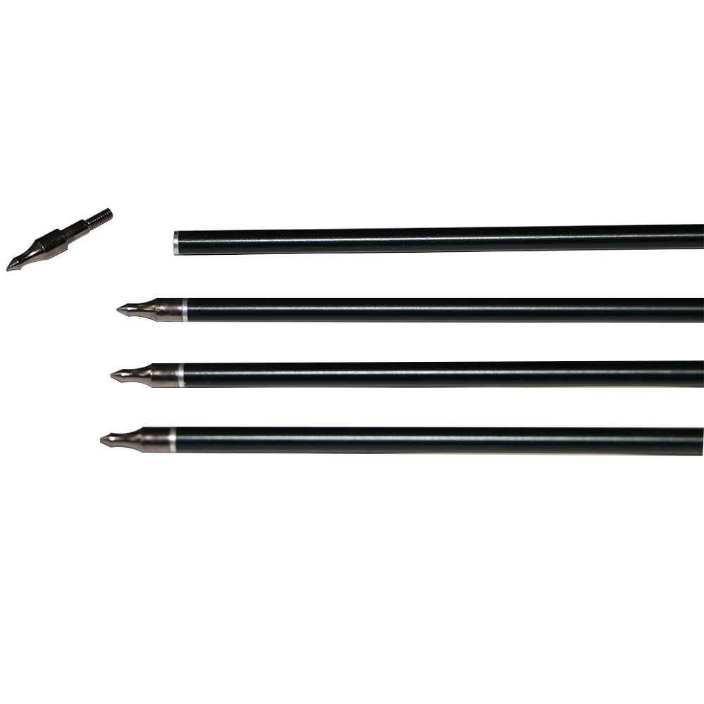 Huntingdoor 31" Archery Recurve and Compound Bow Aluminum Arrows 12pcs (Black)