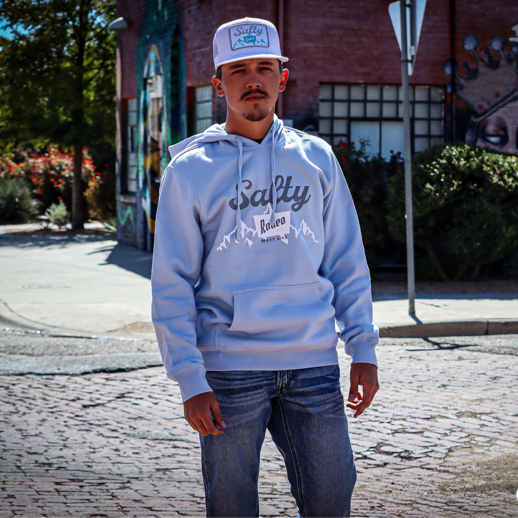 Salty Rodeo ICY OG Hat- Tall Crown White Yupoong Snapback Western Wear Snapback - One Size Fits Most