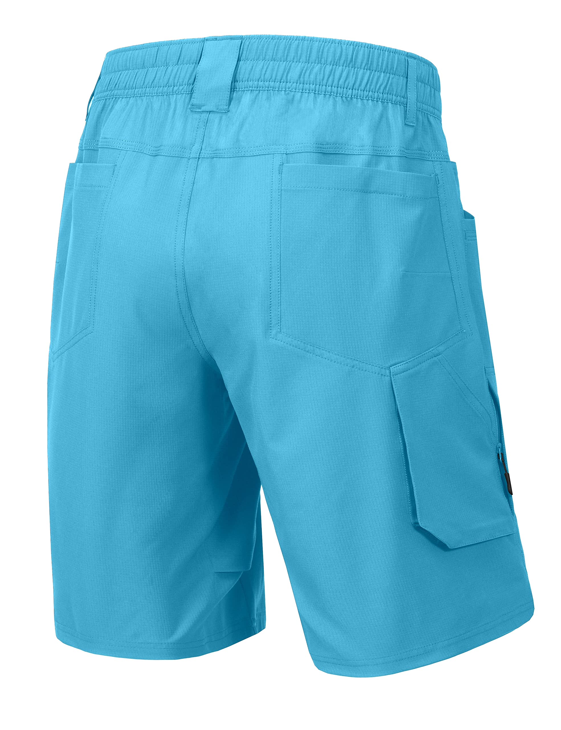 Little Donkey Andy Men's Quick Dry Shorts for Hiking Walking Work, Multi-Pockets Moisture-Wicking Malibu Blue M