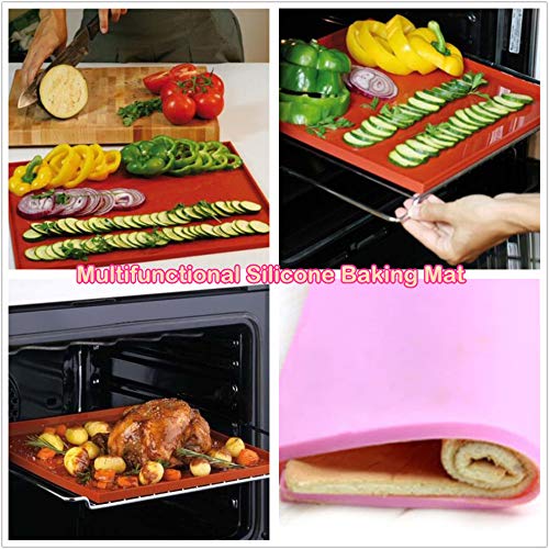 Mirenlife Premium Silicone Cake Roll Maker, Silicone Baking Mat, Pizza Pan, Pastry Pad, Set of 2