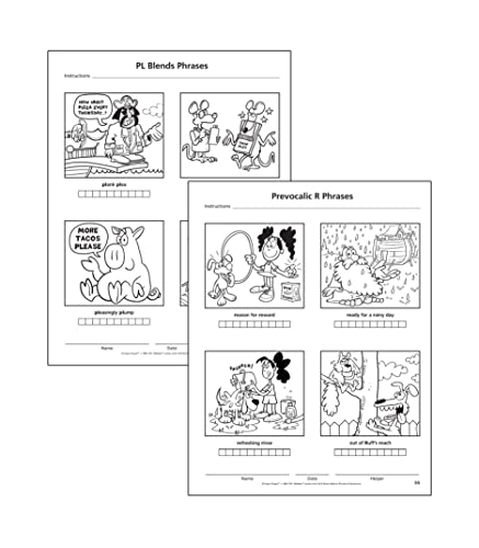 Super Duper Publications | Webber® Jumbo Artic Drill Book Phrase & Sentence Pictures Volume 4 | 992 Phrase & Sentence Pictures | Speech Therapy - Articulation | Educational Learning Resource