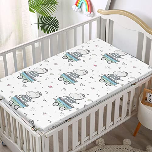 Star Themed Fitted Mini Crib Sheets,Portable Mini Crib Sheets Soft Toddler Mattress Sheet Fitted-Baby Sheet for Boys Girls,24β x38β,Multicolor