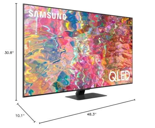 SAMSUNG 55-Inch Class QLED Q80B Series - 4K UHD Direct Full Array Quantum HDR 12x Smart TV with Alexa Built-in with an Austere 3S-4KHD2-2.5M III Series 4K HDMI 2.5m Cable (2022)(USED)