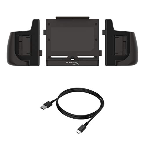 HyperX ChargePlay Clutch – Charging Case for Nintendo Switch, USB Type-C, Joy-Con Grips, Charging Kickstand, Tabletop Mode, 6000mAh Battery, Black (HX-CPCS-U)