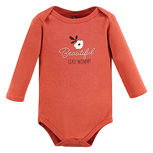 Hudson Baby Boys Cotton Long-Sleeve Bodysuits, 9-12 Months, Unisex, Pink Fall