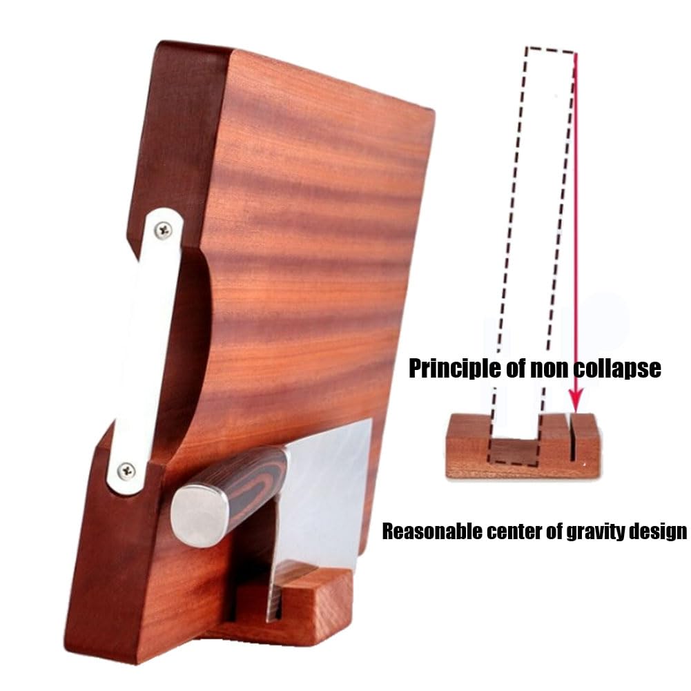 Vilbocr Cutting Board Holder Whole Piece Of Ebony Is Handmade Exquisite Cutting Board Organizer With Tool Holder Can be stored Chopping Boards Chefs KnivesChefs Knives