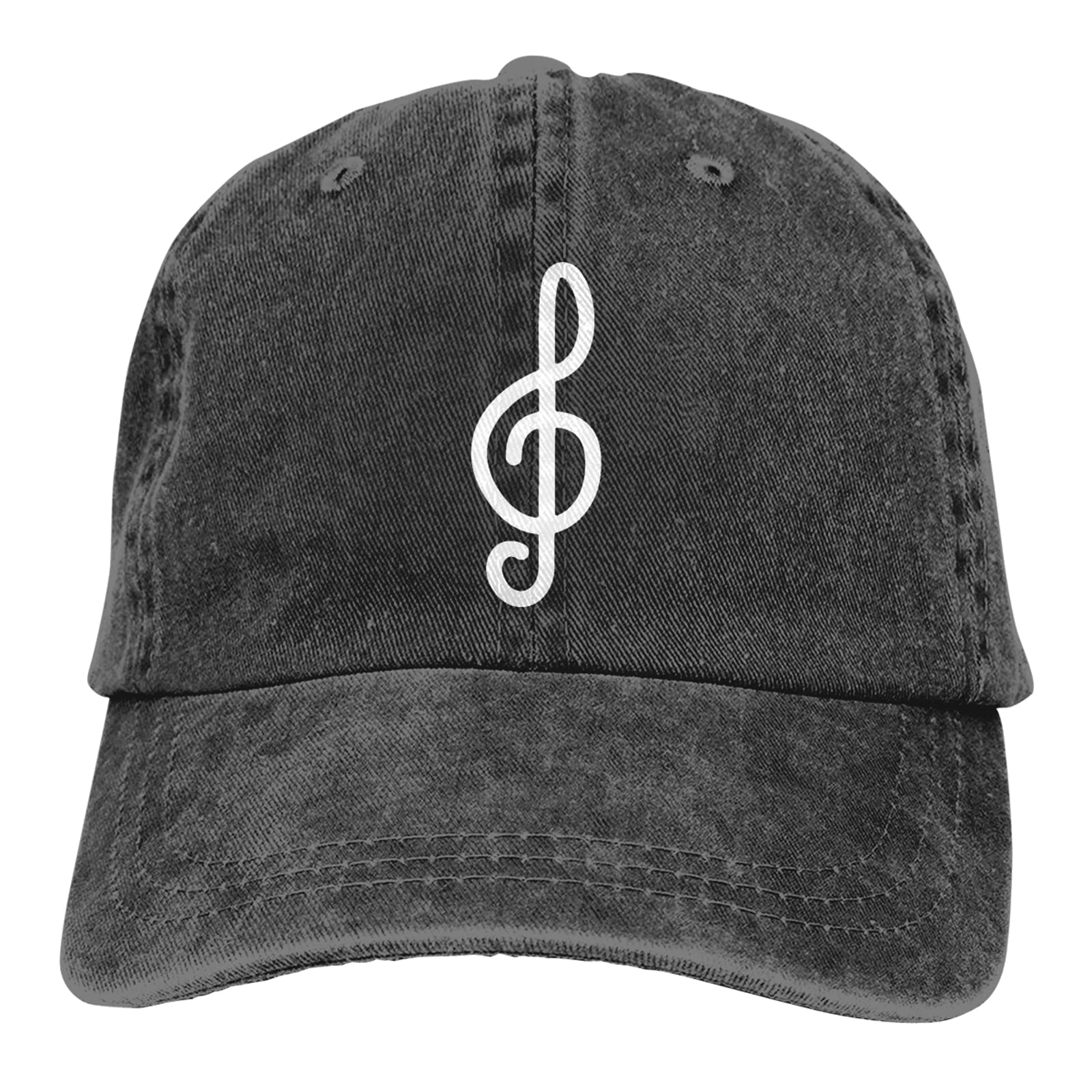 kaixinguo Unisex Music Note Baseball Cap,Adjustable Washed Cotton Denim Cap for Men and Women