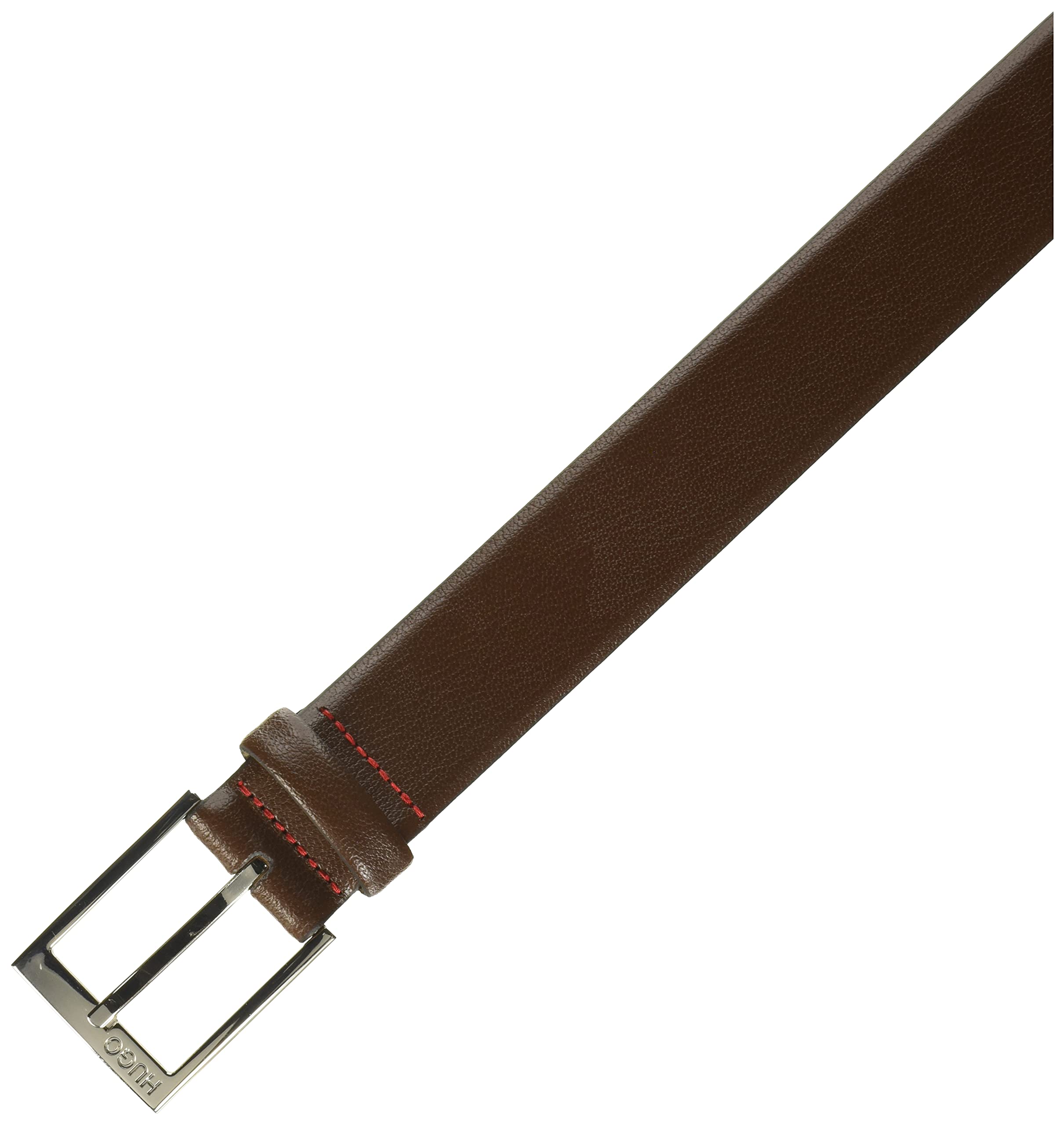 HUGO BOSSMen's Gellot Belt in Grainy EmHUGO BOSSed Leather, Dark Brown, 36