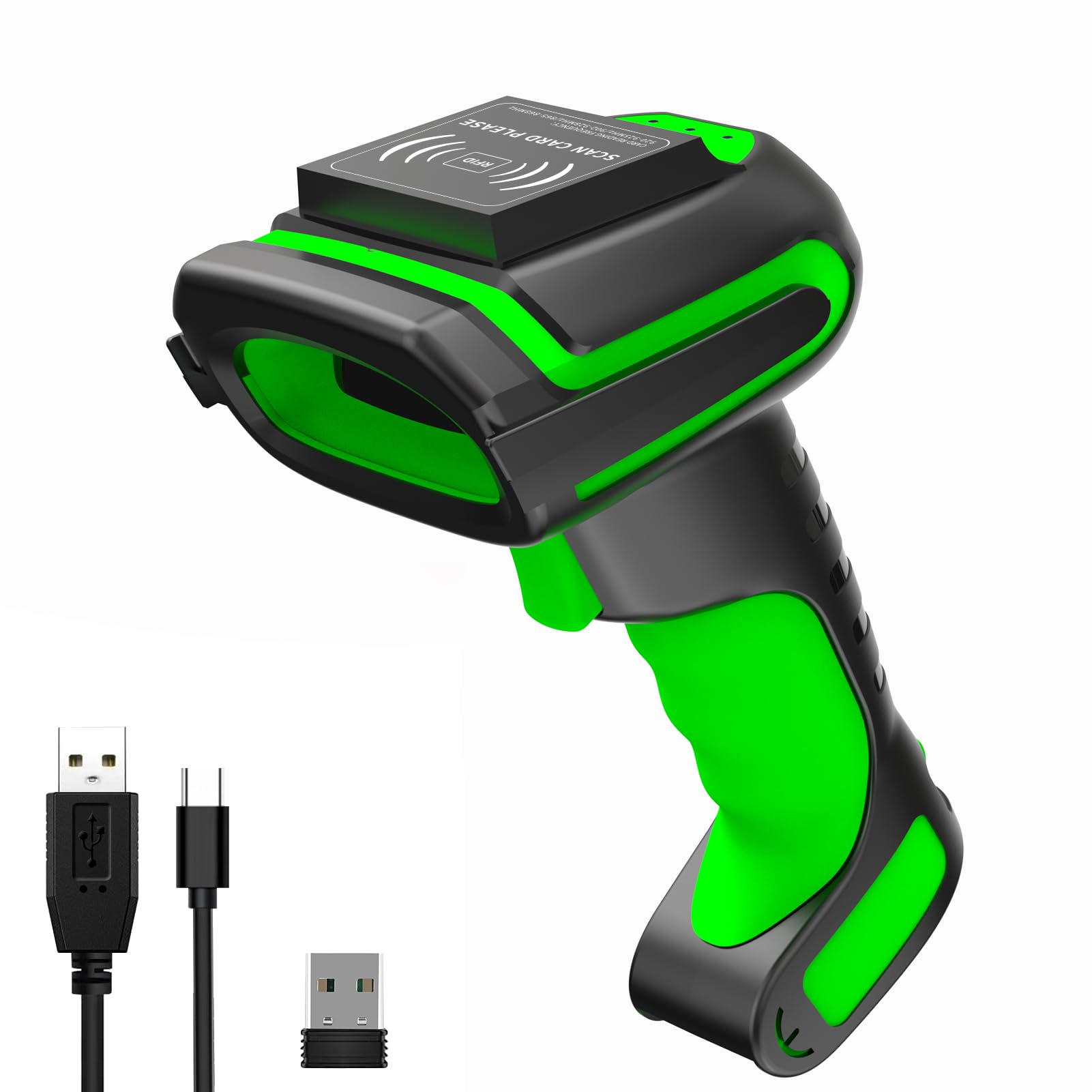 Symcode Barcode Scanner RFID Scanner with Impinj E310 UHF RFID Reader, Wireless Bluetooth Barcode Scanner 2D/1D/QR Code Scanner, Multi-Mode: Barcode Scanning, UHF RFID Tag Reader/Writer