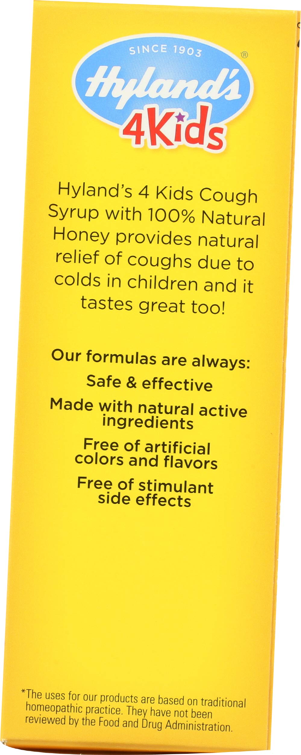 Hyland's Cough Syrup with 100% Natural Honey 4 Kids 4 oz