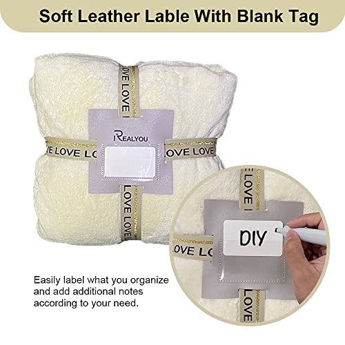 Upgraded Closet Organizer for Bed Sheets, Clothes Storage and Organization System for Linen Closet, Blanket Storage Band with Label, Wardrobe Space Saver for Bedding, Comforters, Sweater, Towel