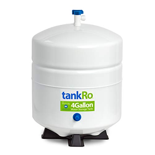 tankRo RO132-TNK RO Water Filtration System Expansion Tank 4 Gallon Capacity â NSF Certified â Compact Reverse Osmosis Water Storage Pressure Tank 1/4" Tank Ball Valve