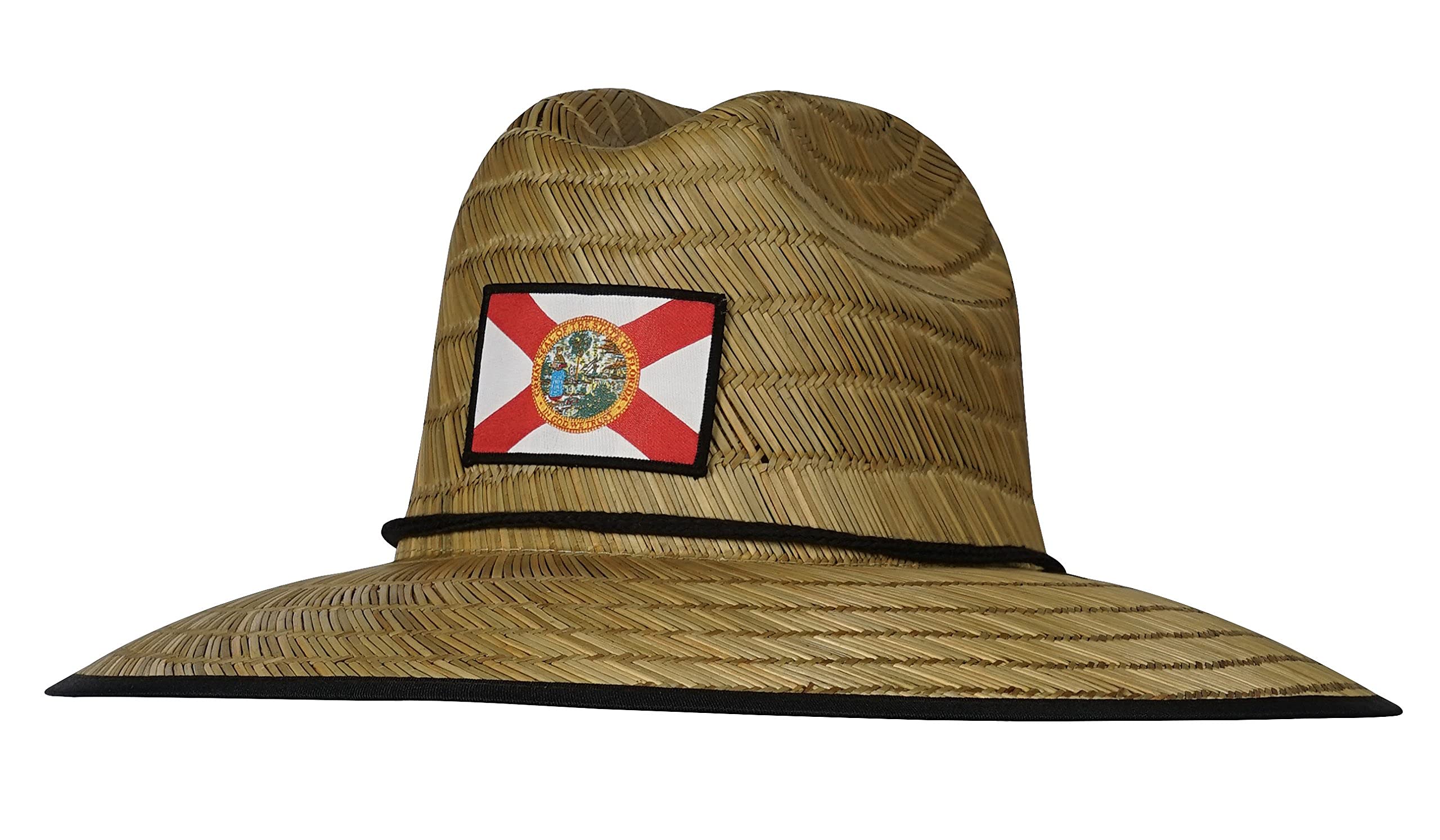 Hook & Tackle® Men's Florida Lifeguard Fishing Stretch Fit Straw Hat Natural Medium/Large