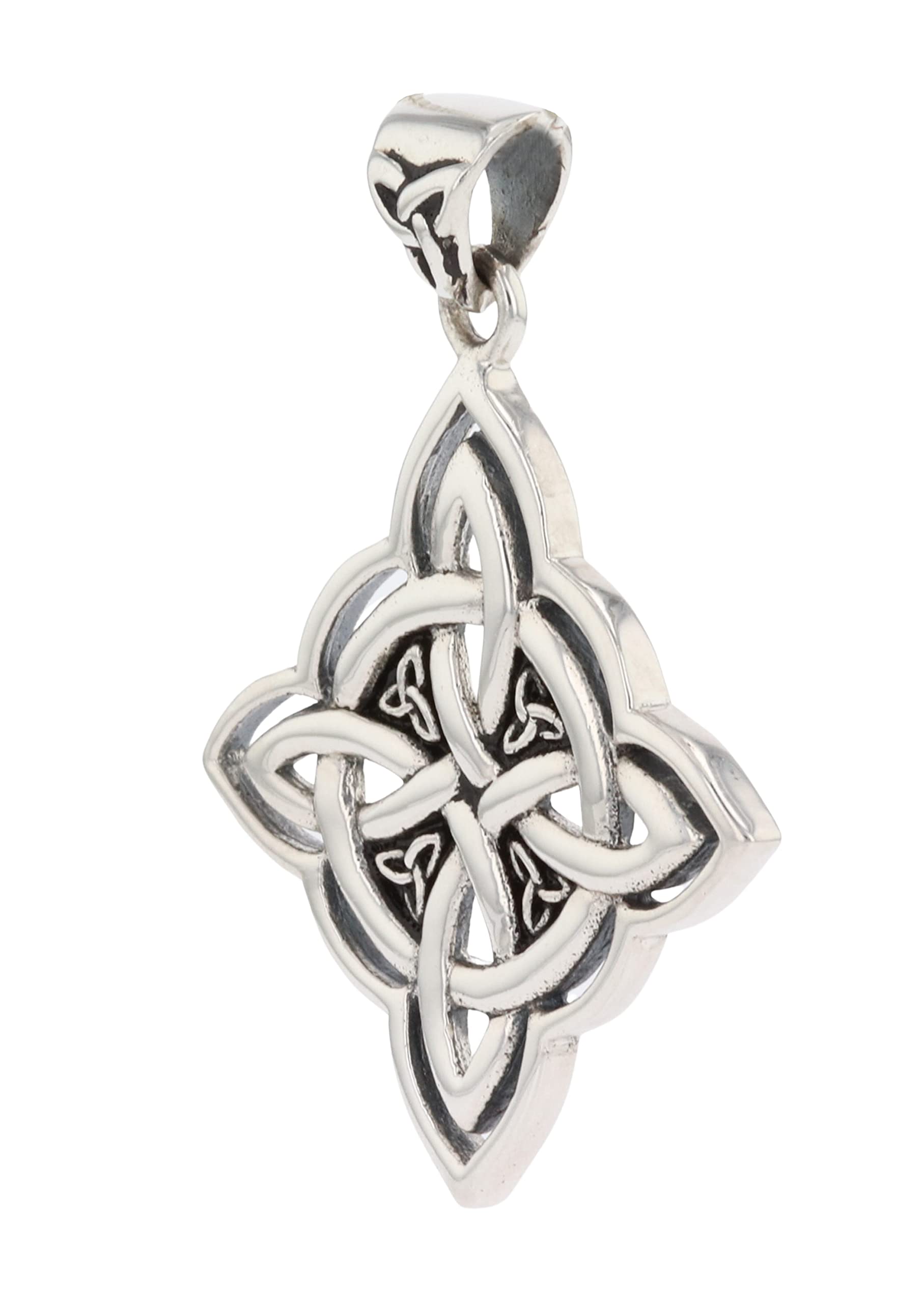 Jewelry Trends Sterling Silver Celtic Trinity Knot Pendant with Circle of Life