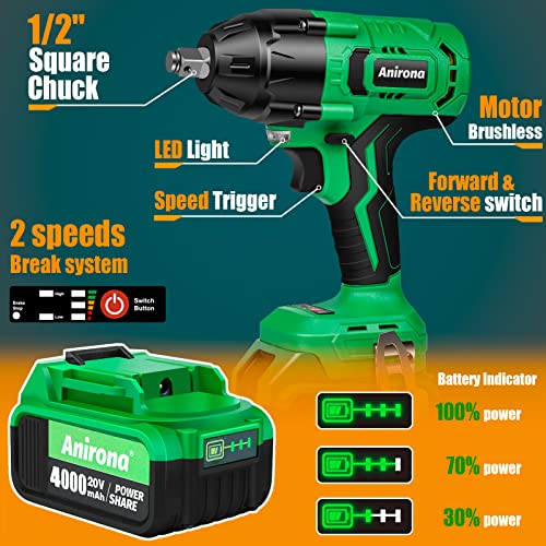 Rotary Tool Kit, Anirona 135W Corded Power Rotary Tool with 5 Variable Speed, 140pcs Accessories Rotary Multi-Tool Set for DIY Creations, Sanding, Polishing, Drilling, Engraving