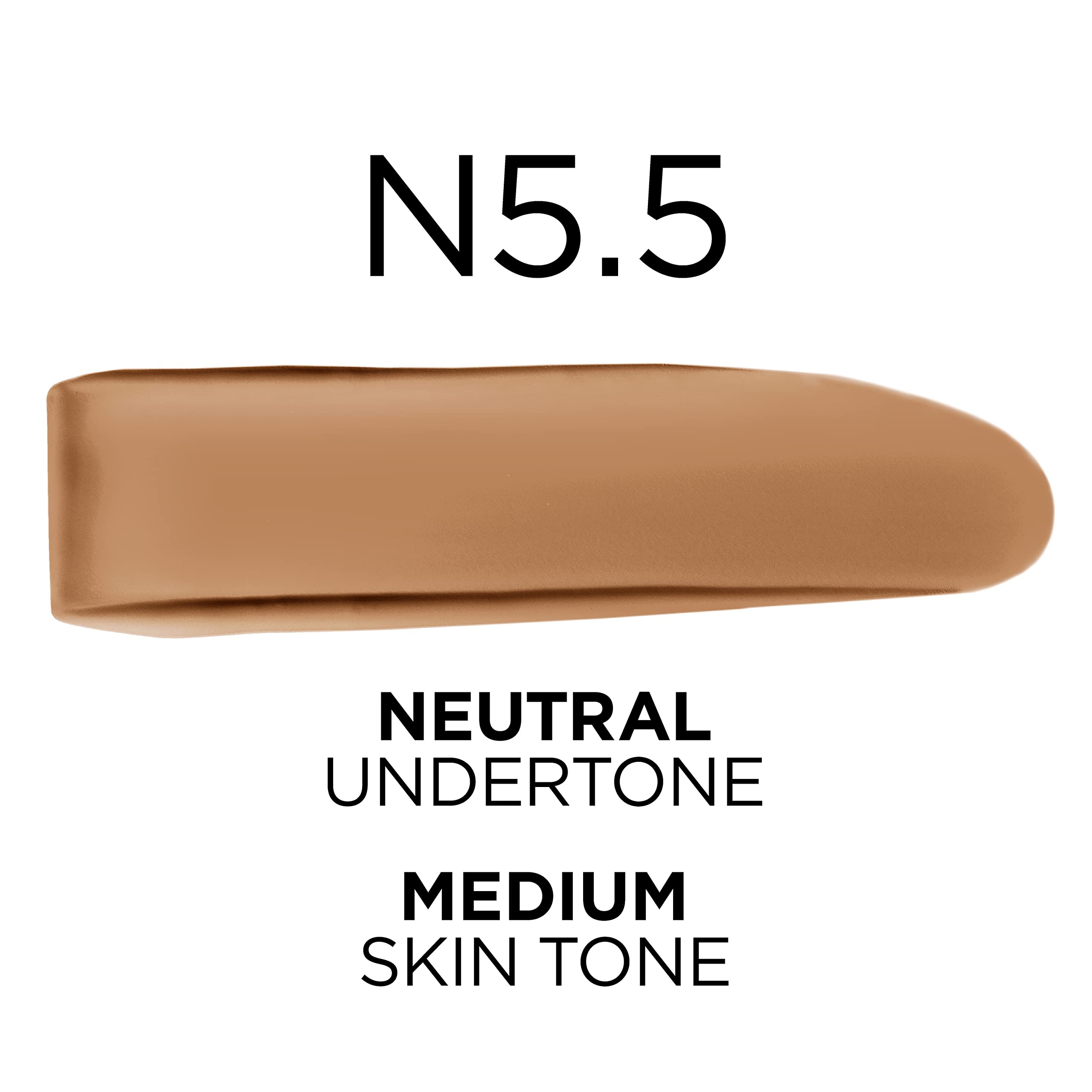 L'Oreal Paris True Match Super-Blendable Foundation, Medium Coverage Liquid Foundation Makeup, N5.5, Medium, 1 Fl Oz