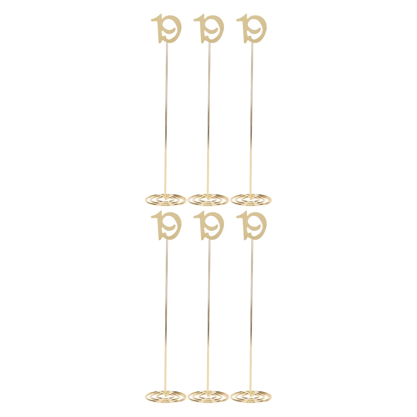 Ylwxzenith 6pcs Iron Sturdy Table Card Holders with Non - Slip Base for Weddings, Parties, and Banquets (19)