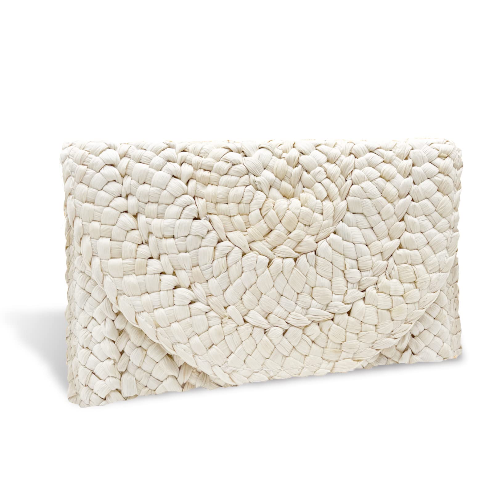 Lytosmoo Straw Clutch Purses for Women Woven Straw Beach Handbag Envelope Clutch Rattan Clutch for Summer
