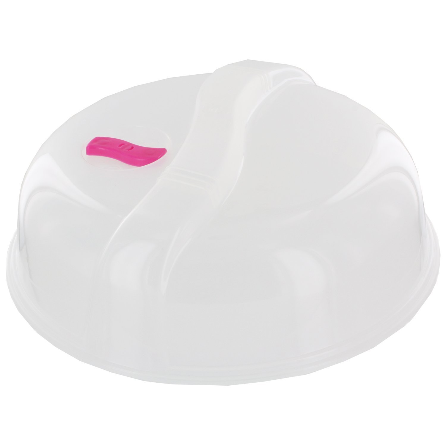 Plastic Microwave Plate Cover Spatter Guard with Steam Vented Clear Lid (1)