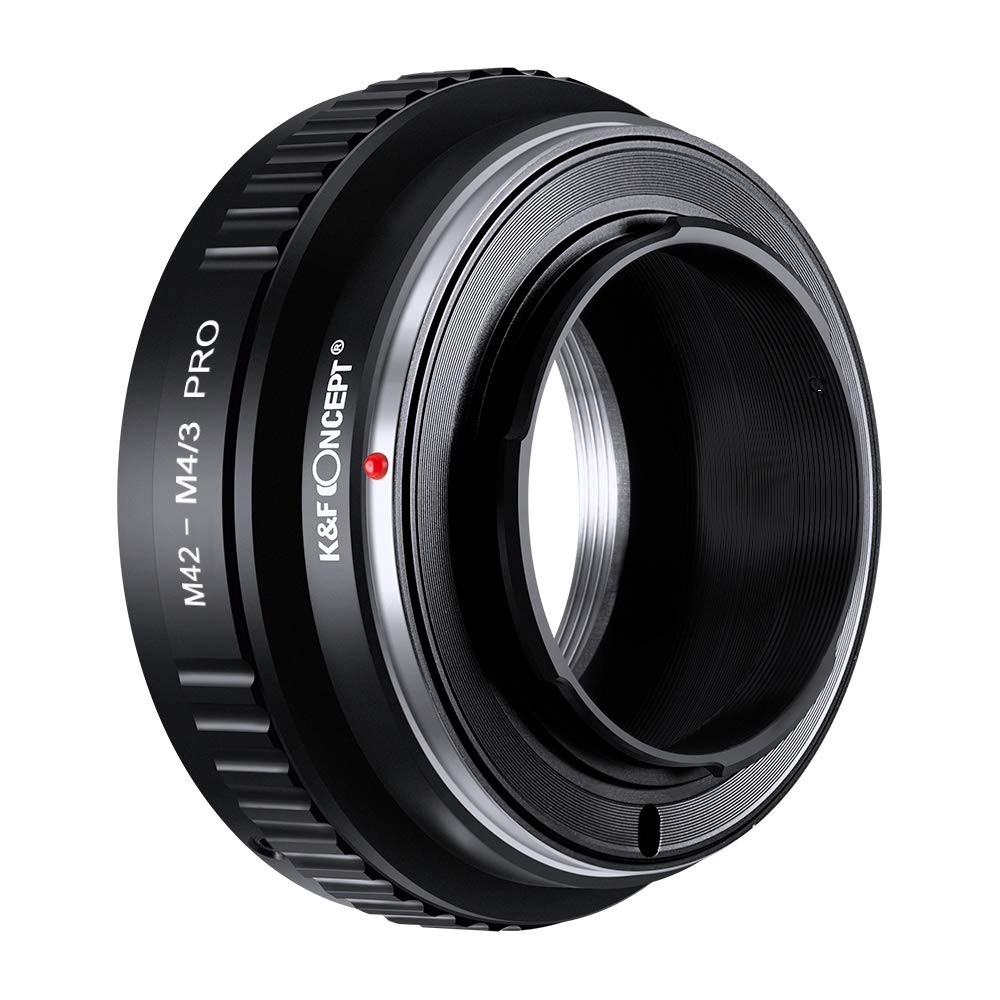 K&F Concept Lens Mount Adapter with Light-reducing Paint Compatible for M42 Lens to Micro 4/3 Four Thirds System Camera Body
