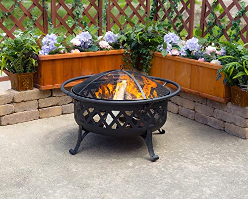 Pleasant Hearth OFW888R fire Pit, Black