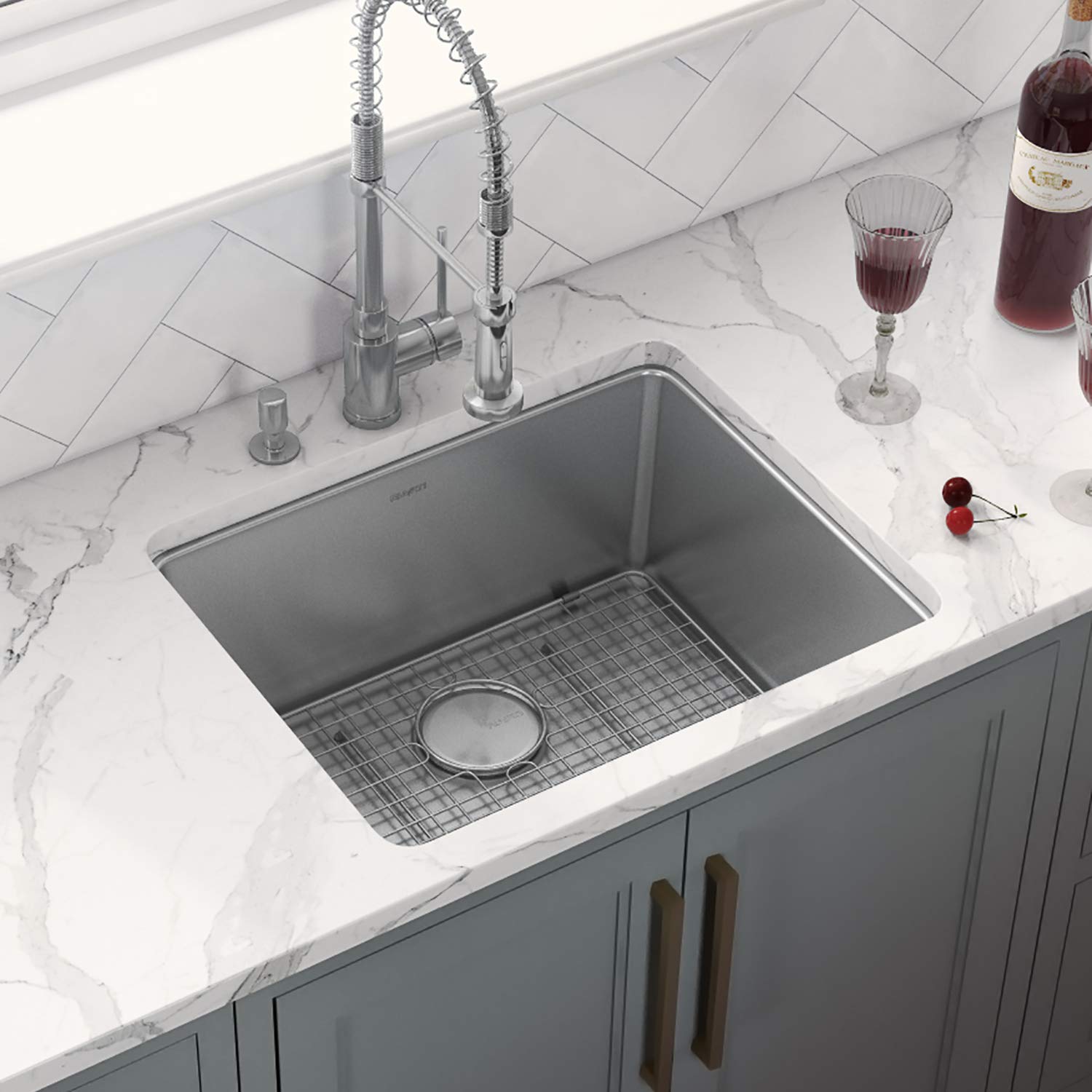 Ruvati 18-inch Undermount Bar Prep Kitchen Sink 16 Gauge Stainless Steel Single Bowl - RVM5916