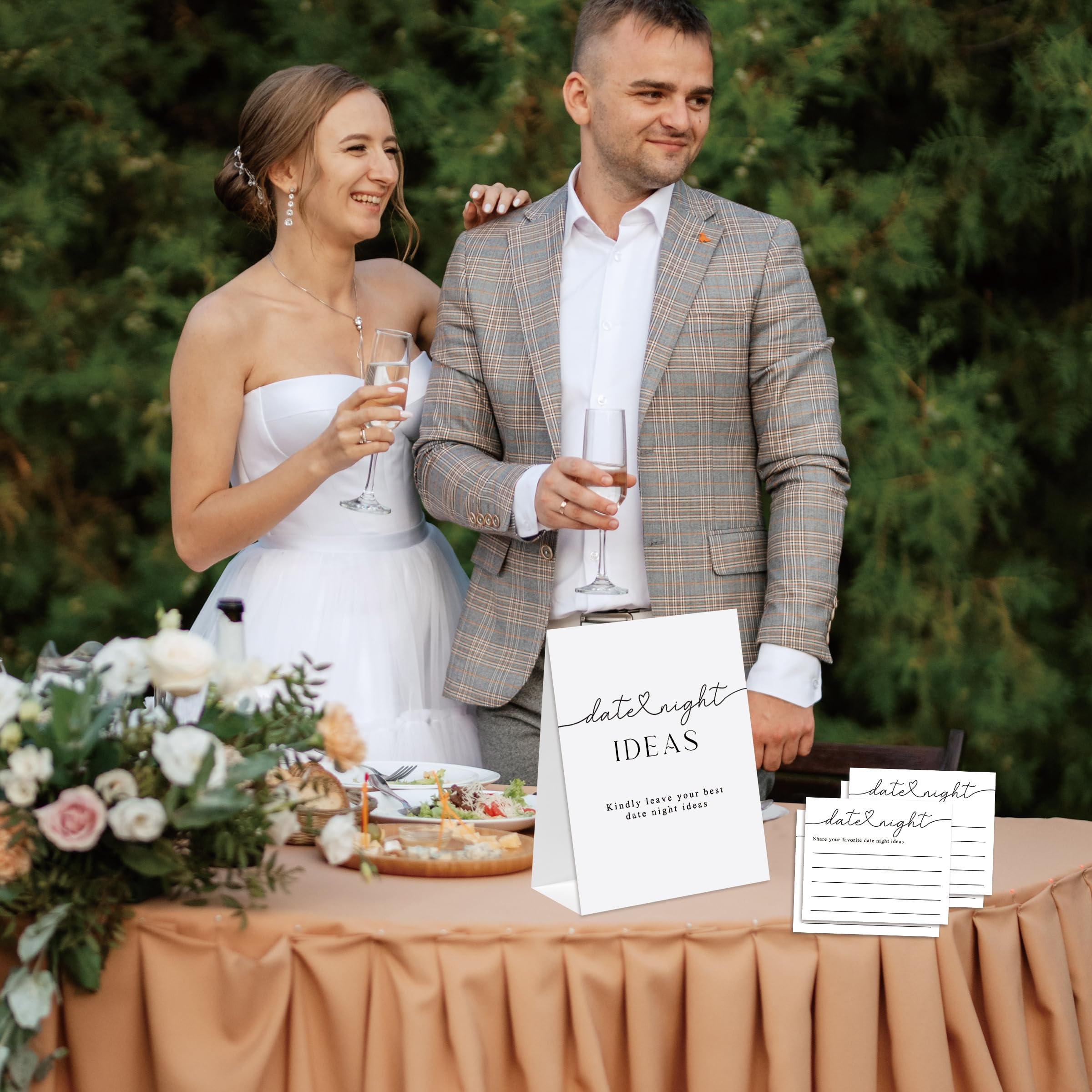 stizak Minimalist Theme Bridal Shower Decorations, Date Night Ideas, Bridal Shower Game, 1 Sign and 50 Cards, Modern Bridal Shower Shower, Wedding Shower Games(dn07)