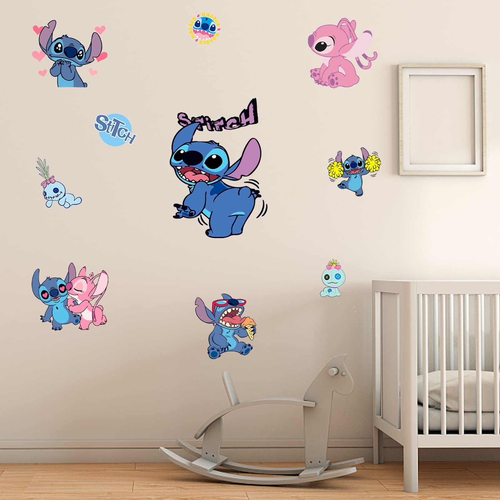 Stitch Vinyl Wall Art - Kid's Room Bathroom DIY Removable Wall Stickers Waterproof Self-Adhesive