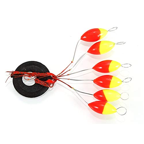 JINSUO LYDBM 6 PCS Colorful Foamed Polymer Materials Portable Fishing Float Floater Foam Bobber Light Water Float Light Drift Tube Indicator