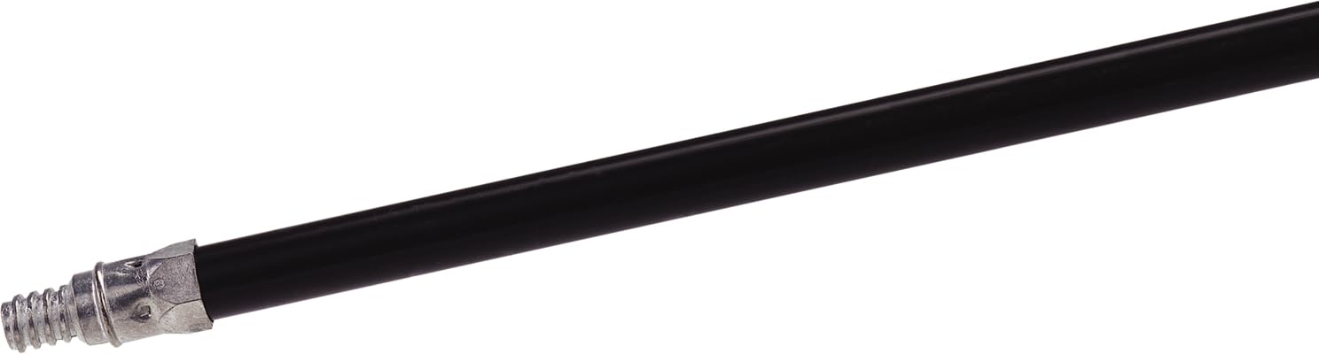 SPARTA Flo-Pac Mop Handle Threaded, Broom Handle with Coated Metal Handle for Cleaning, Restaurants, Kitchen, Hospitals, 60 Inches, Black, (Pack of 12)
