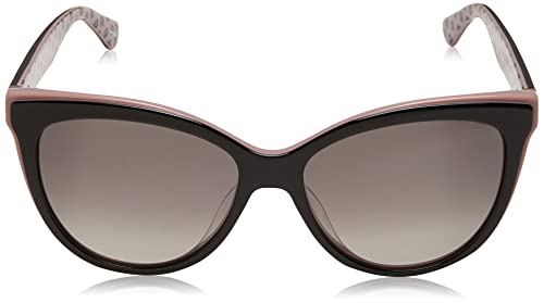 Kate Spade New York Women's Daesha/S Polarized Oval Sunglasses, Black/Pink, One Size