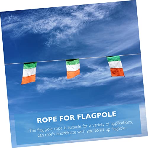Yardwe Clothes Line Outdoors 1pc Flagpole Rope Camping Clothesline Travel Clothesline Outdoor Clothesline Laundry Rope Line Flagpole Replacement Cotton Rope Clothes Drying Rope Set